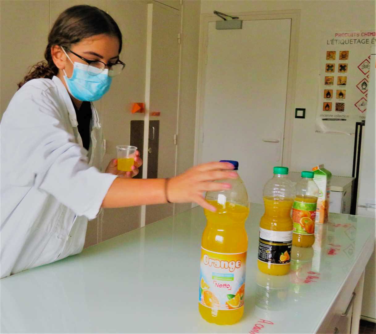 Bac Pro LABO analyse sensorielle de jus d'oranges - Kerustum